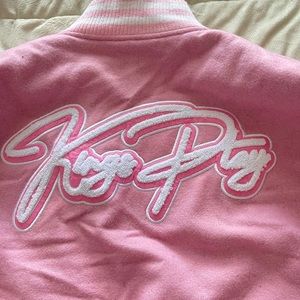 kings Play | Jackets & Coats | Kings Play Brand Pink Varsity Jacket ...